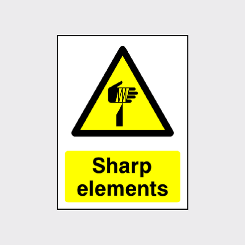 Warning Sharp Elements Sign - The Safety Sign