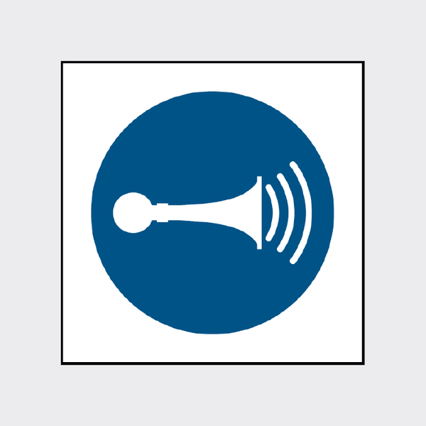 Sound horn signs - MACH0054 - The Safety Sign