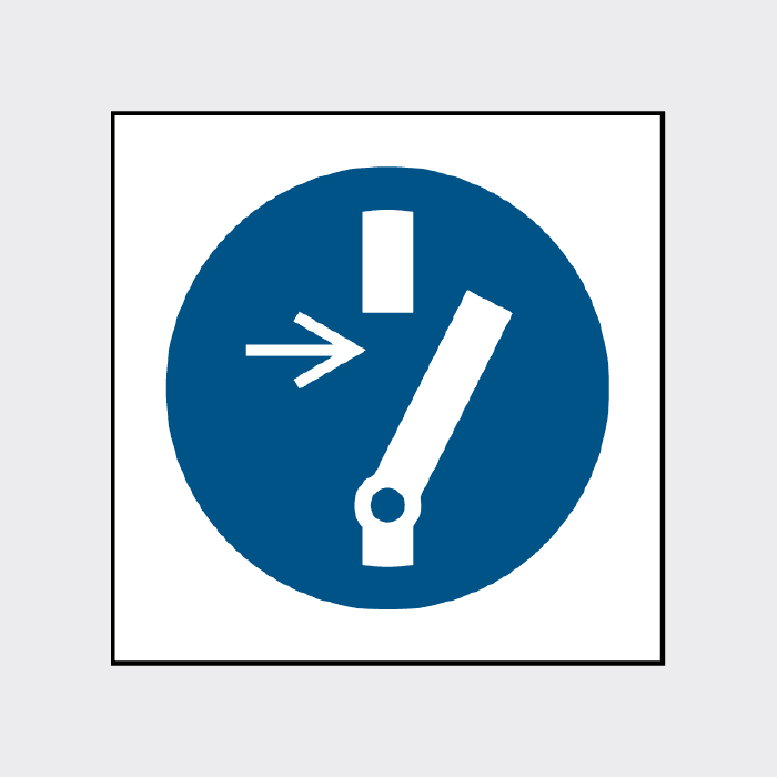 Disconnect before carrying out maintenance or repair sign