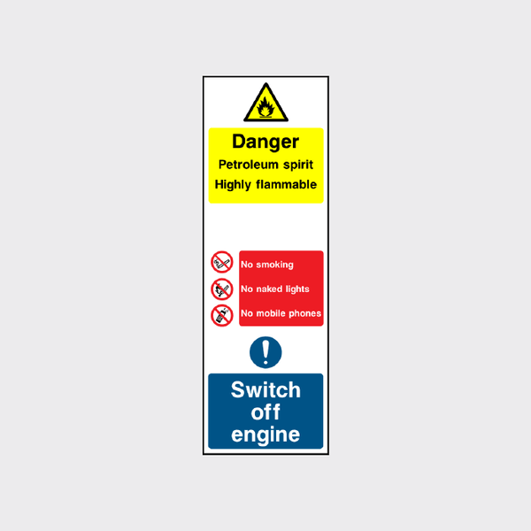 Danger Flammable Vapour Multipurpose Safety Sign | Fire Hazard Warning