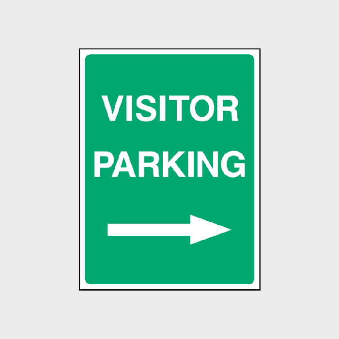 Visitor Parking Right Arrow Sign | Directional Parking Sign