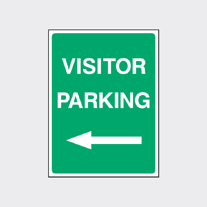 Visitor Parking Left Arrow Sign | Directional Parking Sign