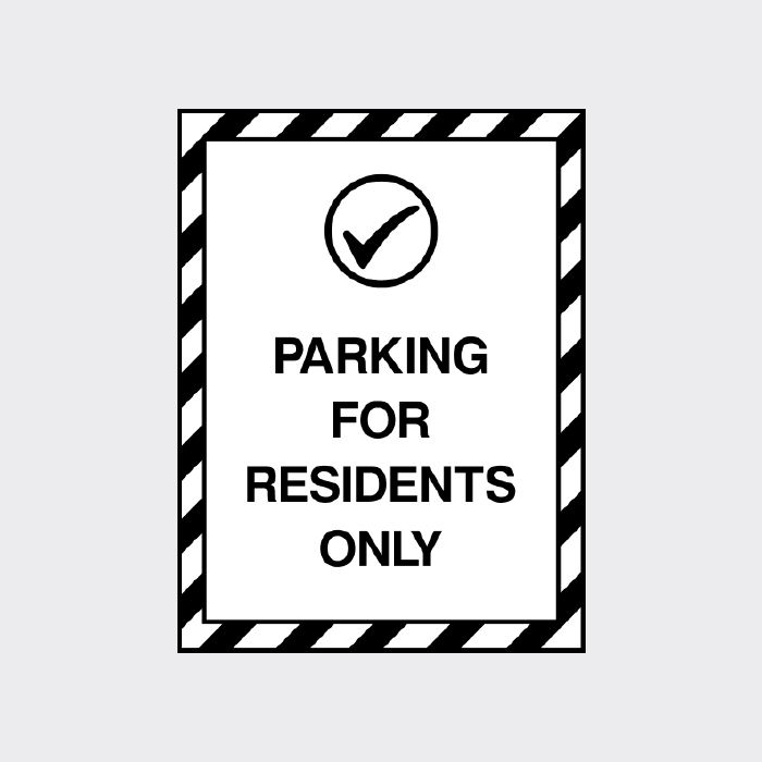 Parking for Residents Only Sign | Reserved Parking
