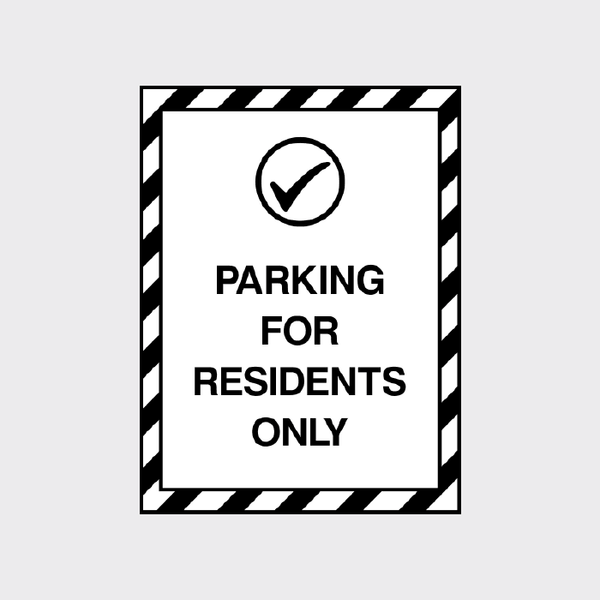 Parking for Residents Only Sign | Reserved Parking