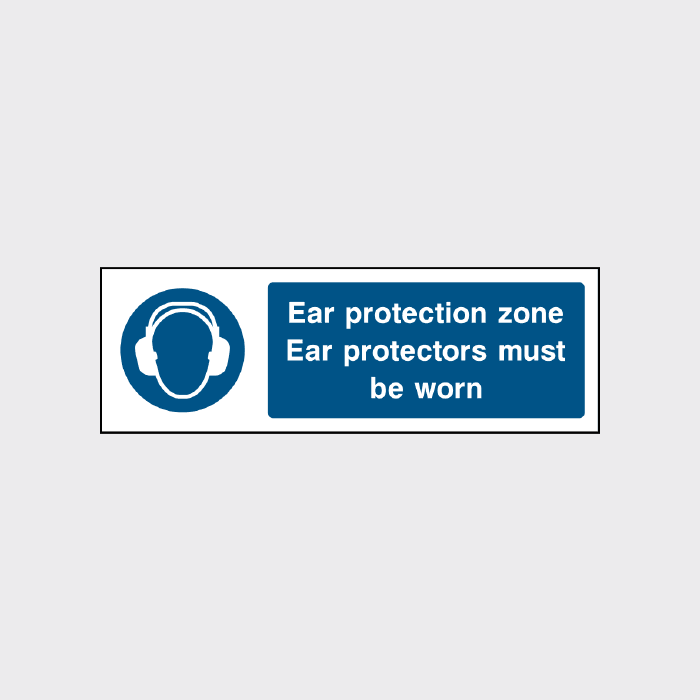 Ear protection zone Sign L - The Safety Sign