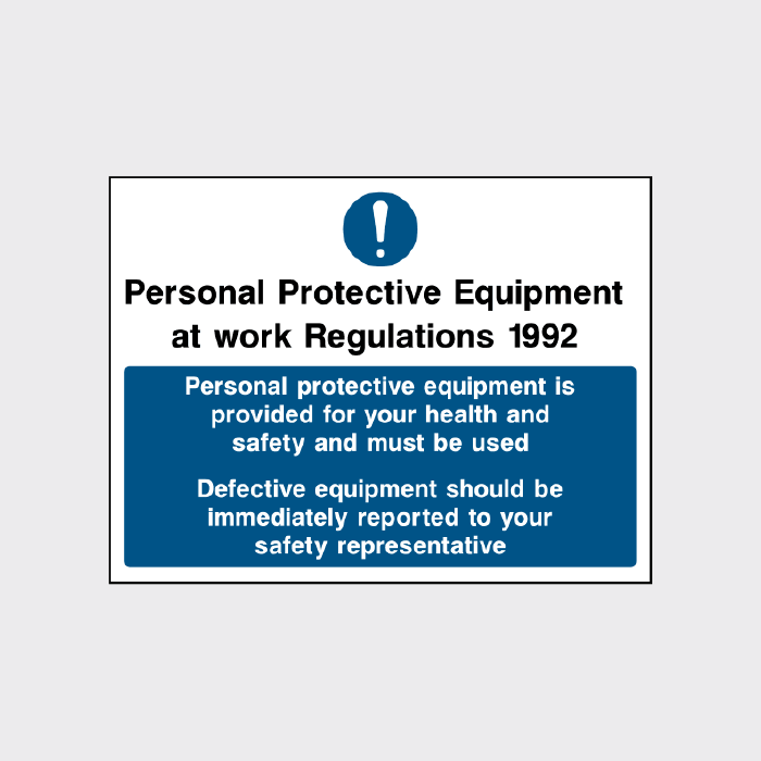 Personal protective equipment is provided for your health and safety a