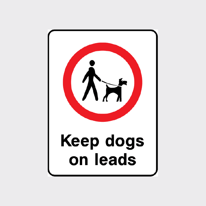 Keep Dogs on Leads Sign | Dog Control Safety Notice
