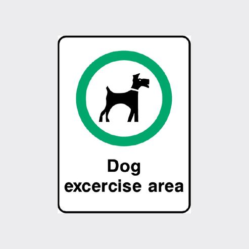 Dog Exercise Area Sign | Off-Lead Dog Zone Notice