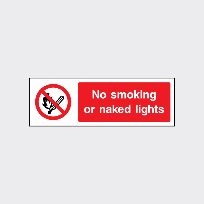 No smoking or naked lights sign - The Safety Sign