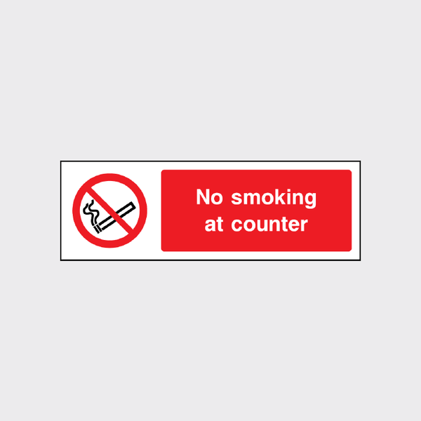 No smoking at counter sign - The Safety Sign