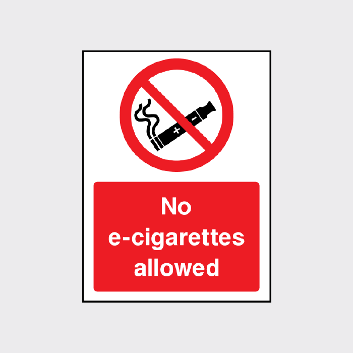 No e-cigarettes allowed - SMOK0066 – The Safety Sign Shop