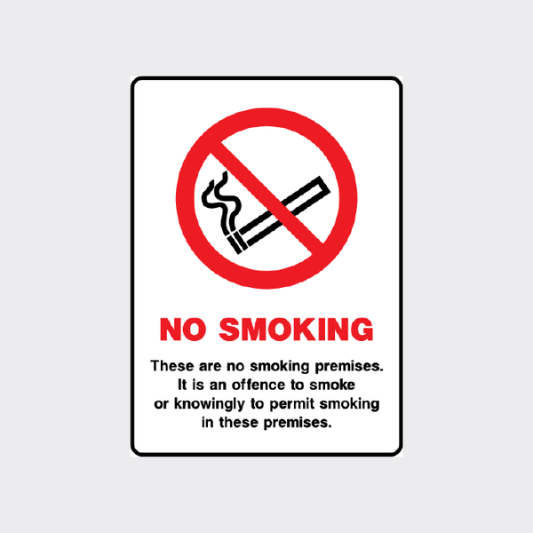 No Smoking These are no smoking premises Sign - The Safety Sign Shop