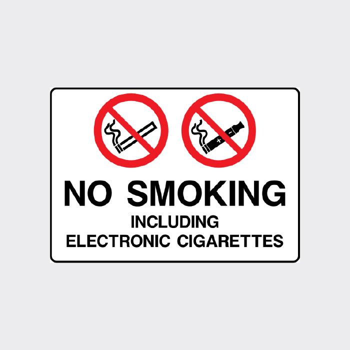 No smoking Including Electronic Cigarettes Sign - The Safety Sign