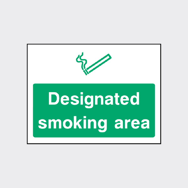Designated Smoking Area Sign - The Safety Sign