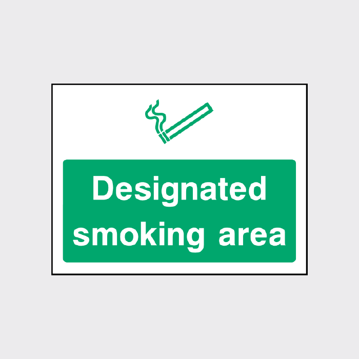 Designated Smoking Area Sign - The Safety Sign