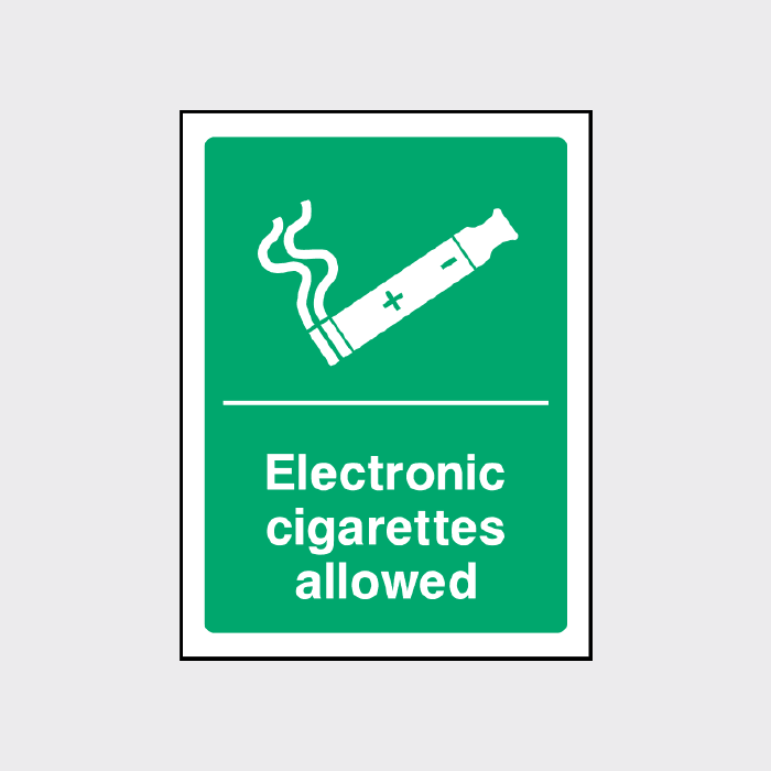 Electronic Cigarettes Allowed Sign