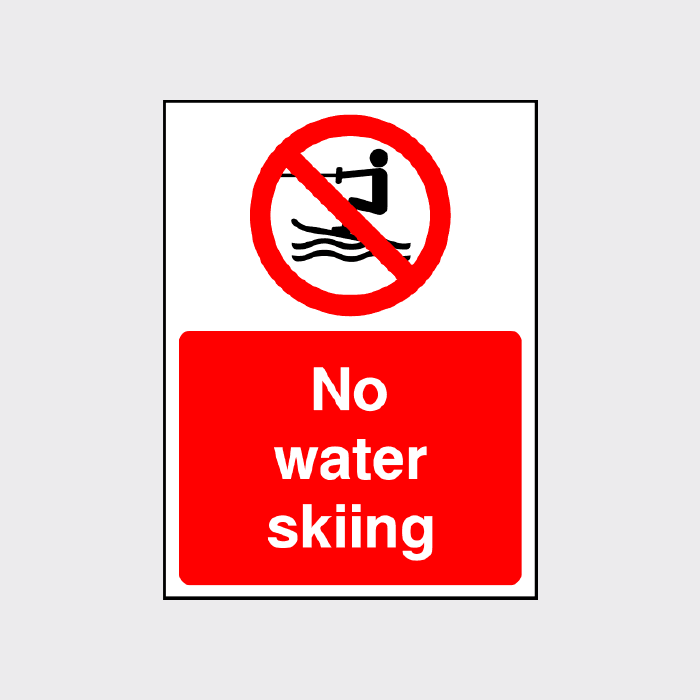 No Water Skiing Sign | Prevent Unauthorised Activities & Ensure Safety