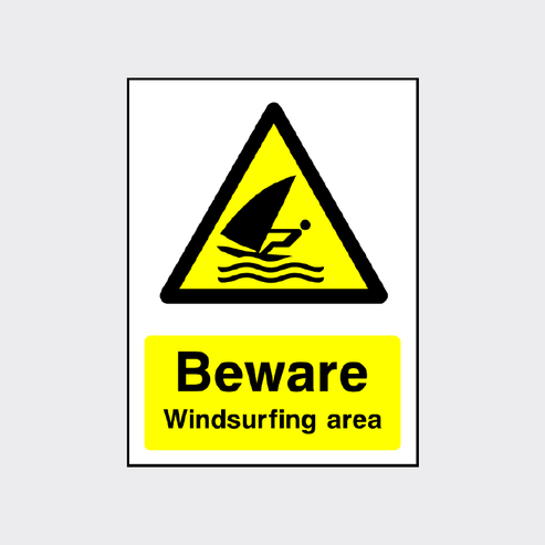 Beware Windsurfing Area Sign | Improve Water Safety & Awareness - The ...