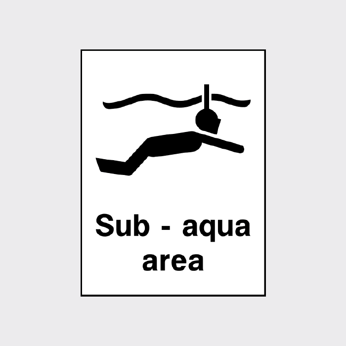 Sub Aqua Area Sign | Ensure Diver Safety & Water Awareness