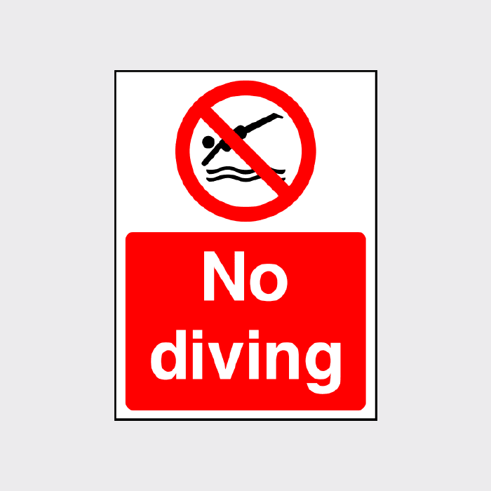 No Diving Sign | Prevent Water Accidents & Ensure Safety